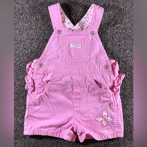 Faded Glory | One Pieces | Faded Glory Pink Floral Overall Shorts Size ...